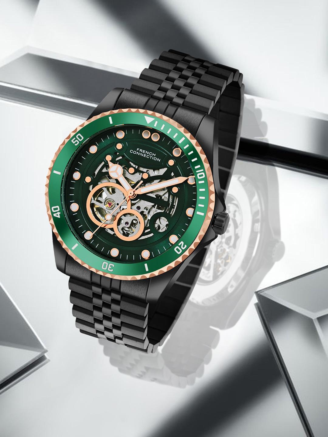 Buy French Connection Men Skeleton Analogue Automatic Motion Watch ...