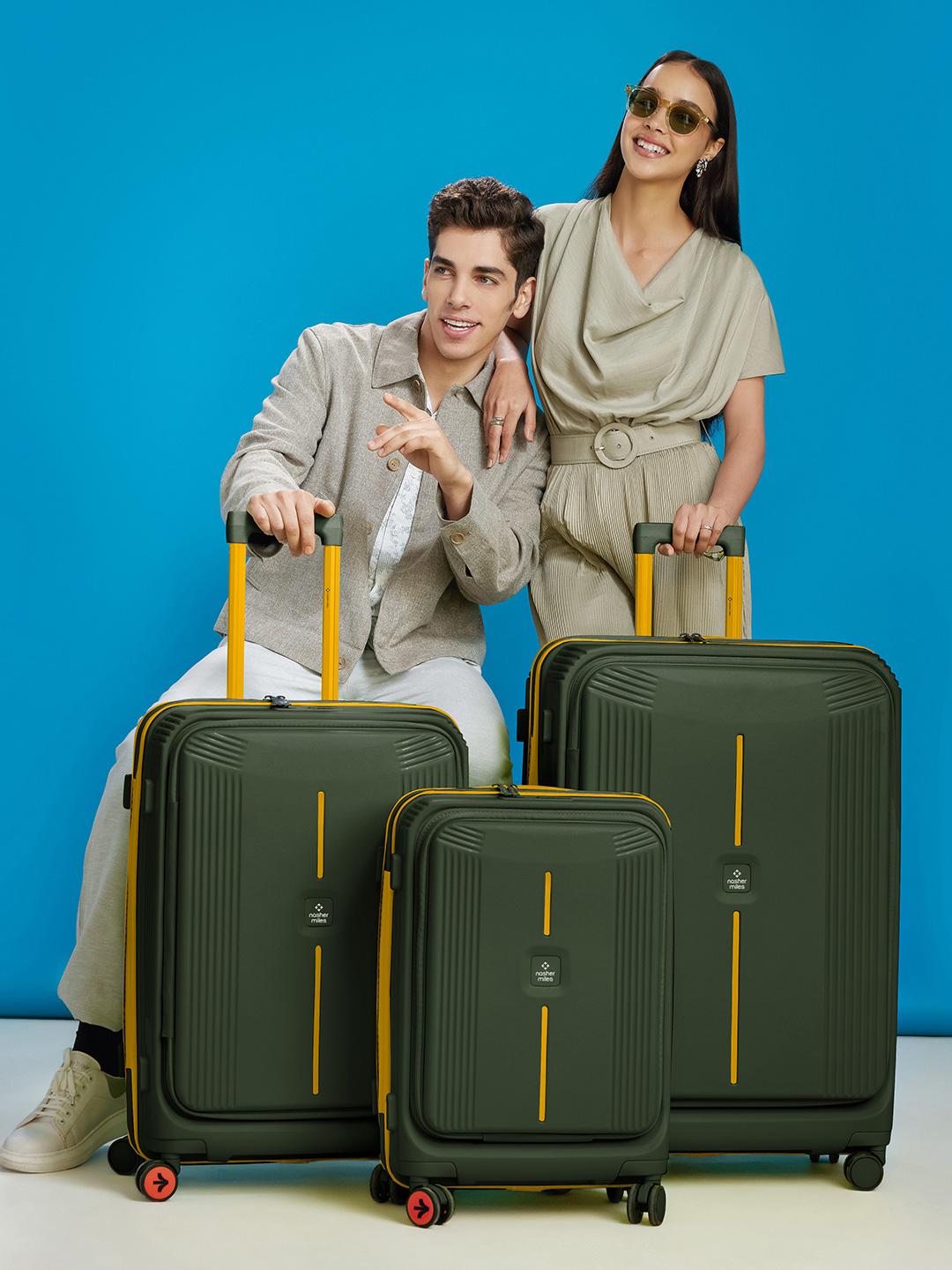 Buy Nasher Miles Alexandria Polypropylene Set Of 3 S/M/L Green Yellow ...