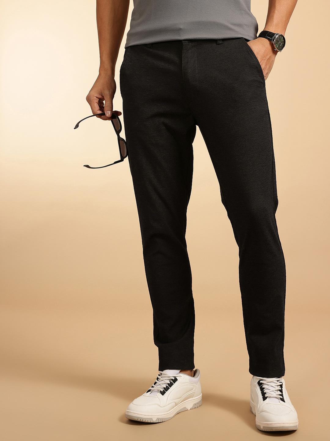 Buy French Connection Men Striped Slim Fit Chinos Trousers - Trousers ...