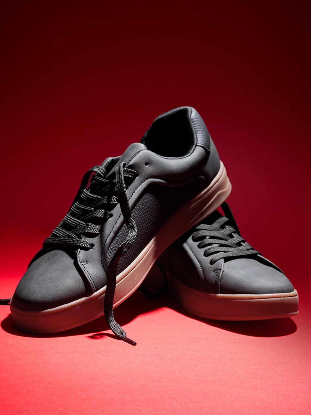 Buy Snitch Men Black Solid Sneakers - Casual Shoes for Men 32426811 ...
