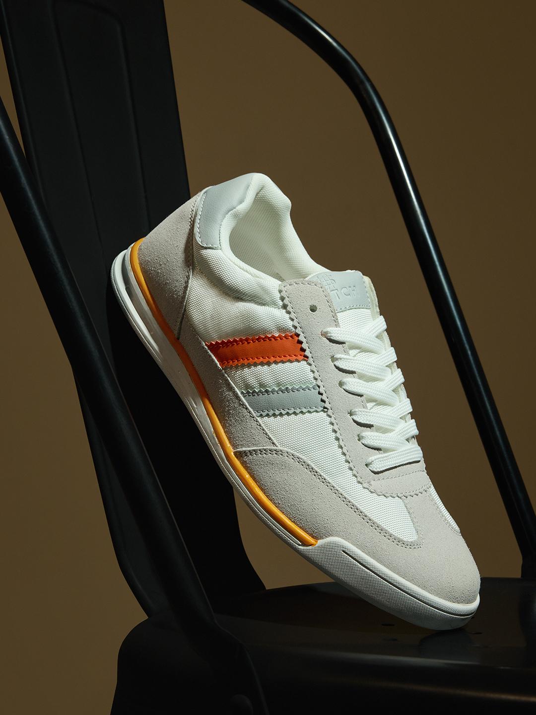 Buy Snitch Men White Striped Sneakers - Casual Shoes for Men 32426816 ...