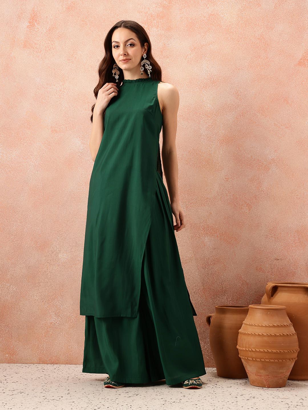 Buy All About You High Slit Kurta With Palazzos - Kurta Sets for Women ...