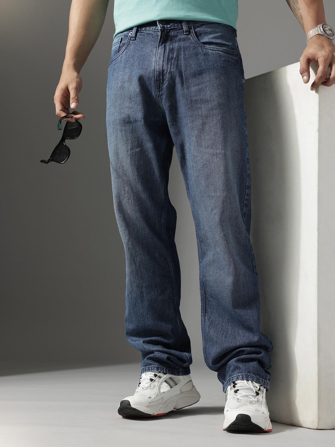 Buy FCUK Men Pure Cotton Relaxed Fit Light Fade Jeans - Jeans for Men ...