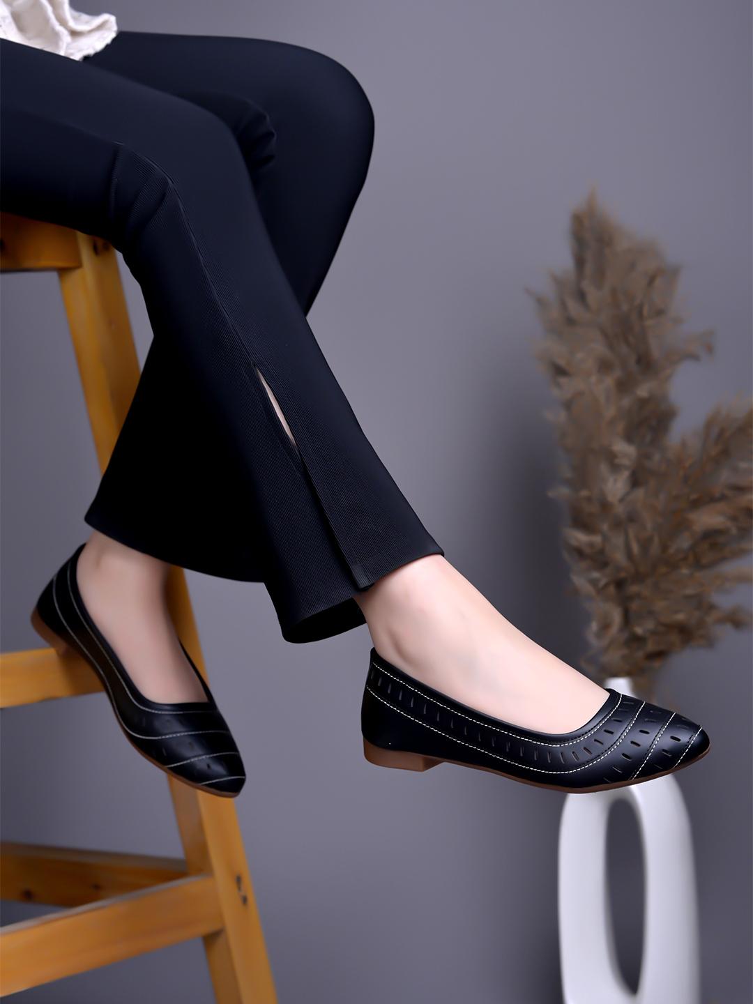 Buy Shoetopia Girls Textured Pointed Toe Ballerinas - Ballerinas for ...
