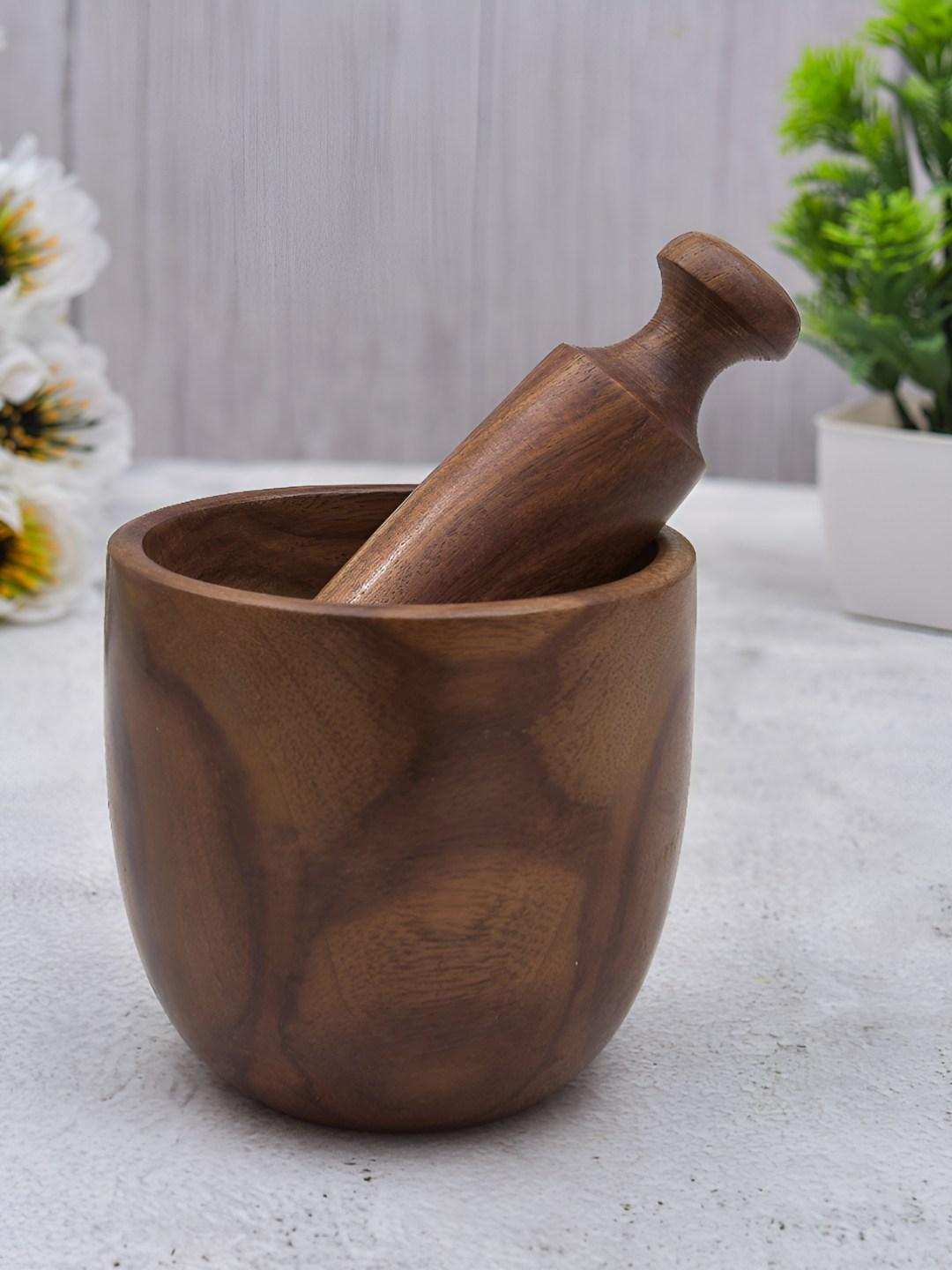 Buy Oggn Brown Shisham Wooden Okhali - Other Kitchen Tools for Unisex ...