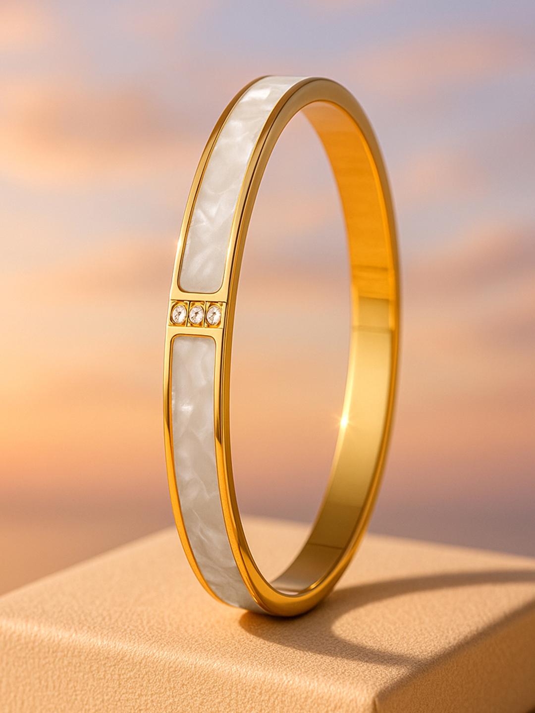 Buy Rubans 18K Gold Plated Stainless Steel Tarnish Free Waterproof ...