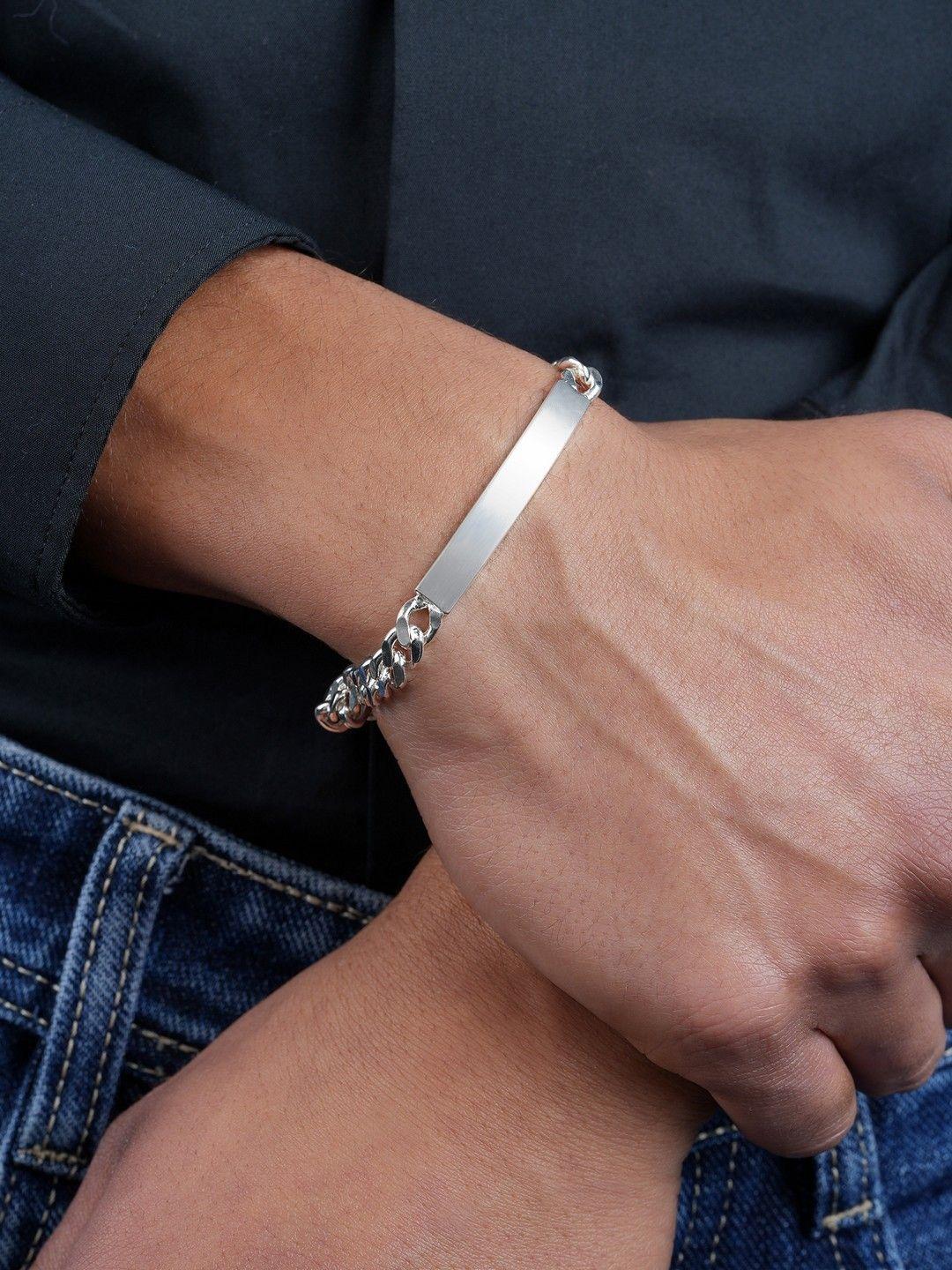 Buy Zavya 925 Silver Plated Link Bracelet - Bracelet for Men 32684779 ...