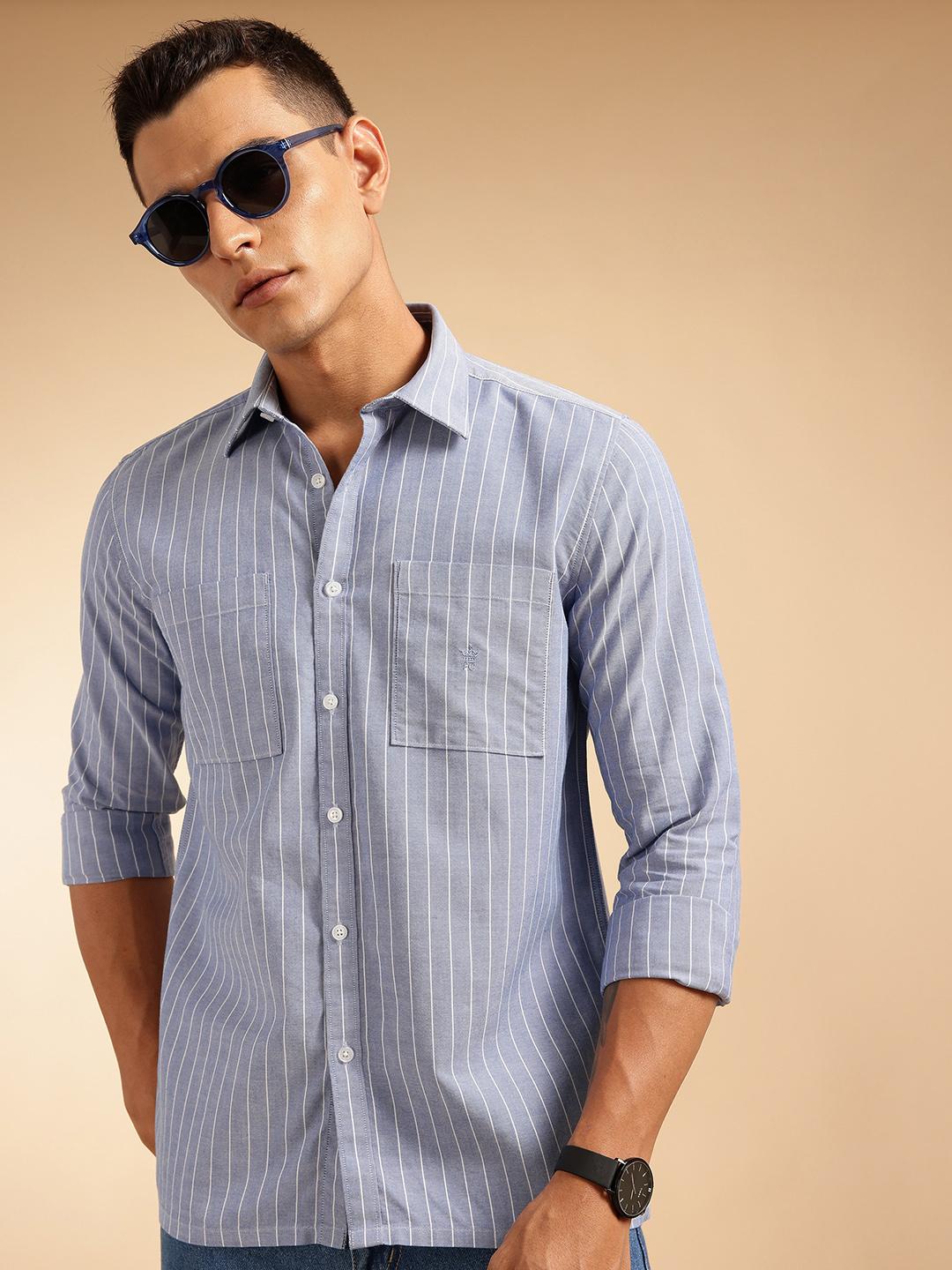 Buy French Connection Striped Slim Fit Casual Shirt - Shirts for Men ...