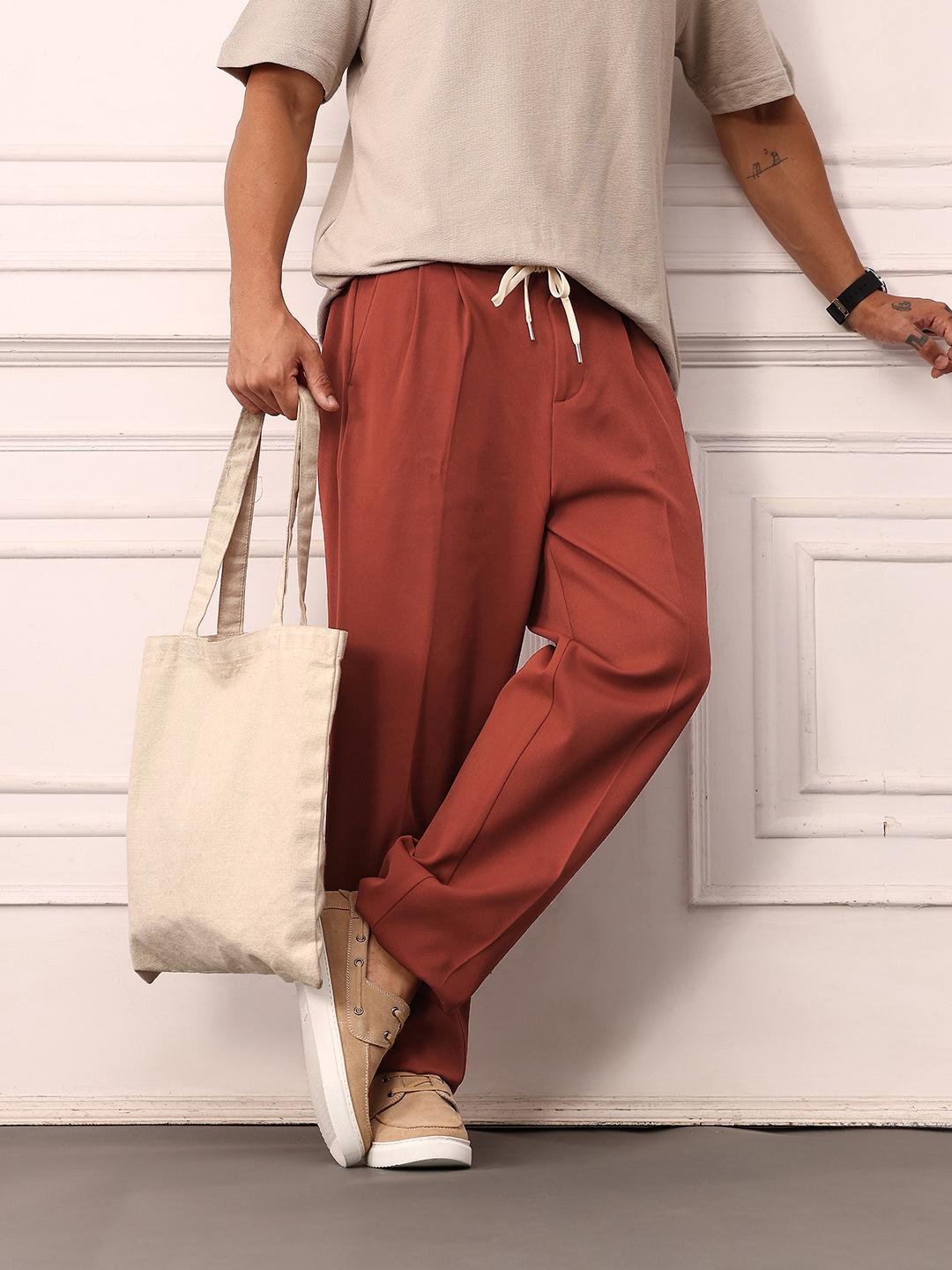 Buy Mr Bowerbird Men Pleated Mid Rise Liberal Fit Trousers - Trousers ...