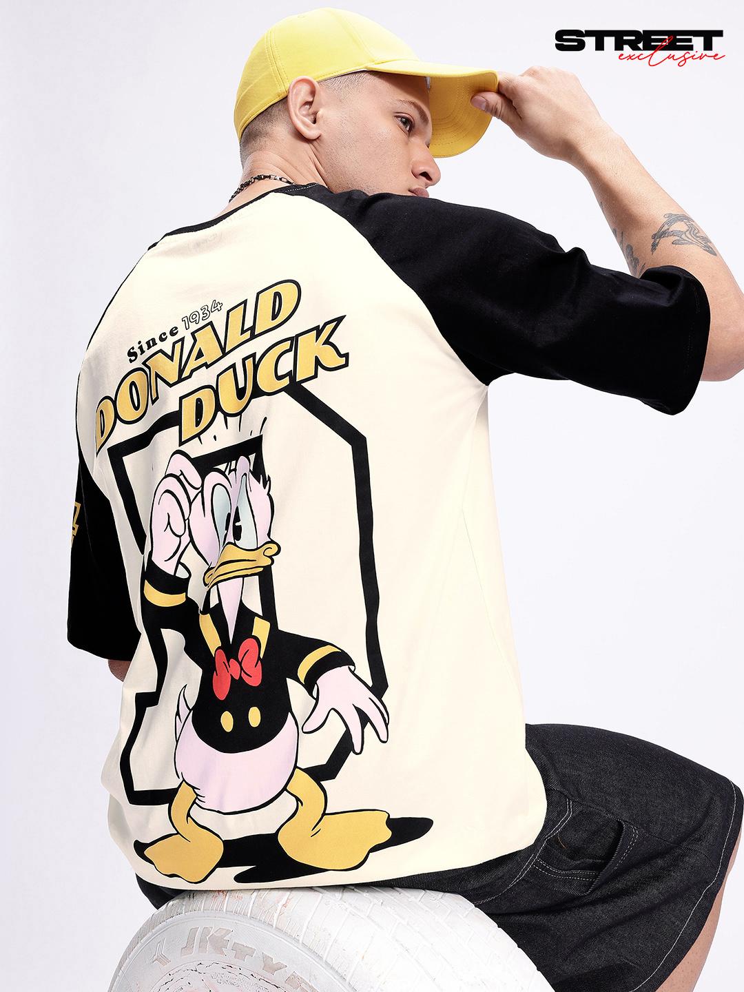 Buy Kook N Keech Disney Donald Duck Printed Pure Cotton Relaxed Fit T ...