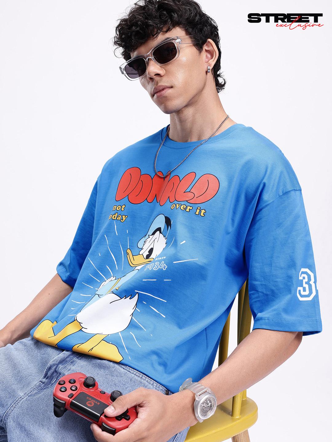 Buy Kook N Keech Disney Donald Duck Printed Drop Shoulder Sleeves Pure ...