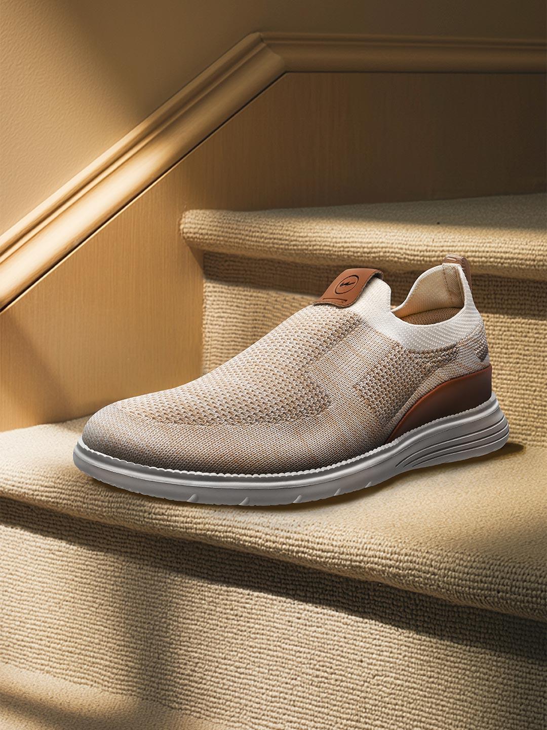 Buy Campus Men CHALK Woven Design Slip On Sneakers - Casual Shoes for ...