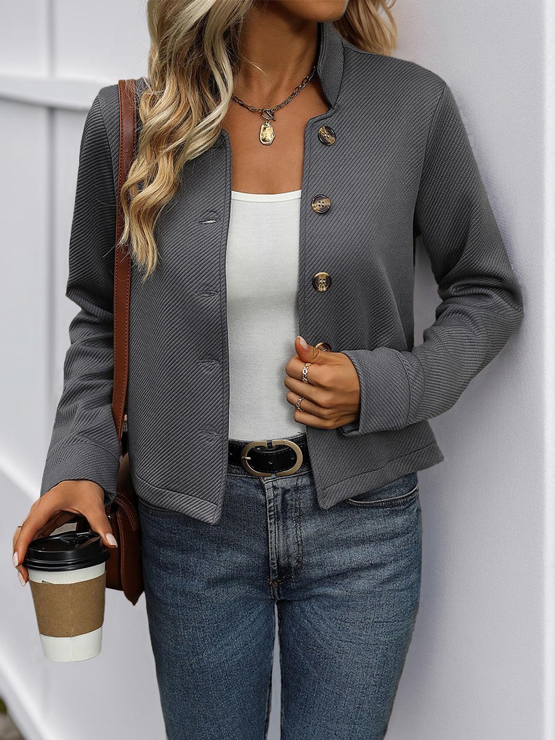 Buy StyleCast Grey Solid Tailored Jacket - Jackets for Women 32755475 ...