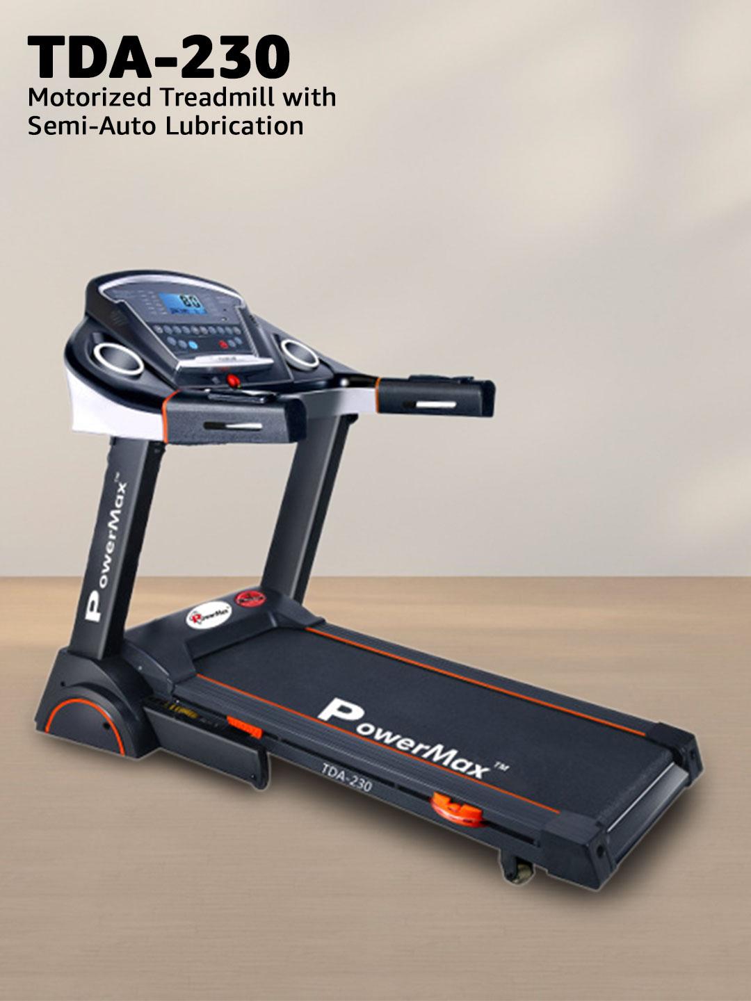 Buy PowerMax Fitness TDA 230 Motorised Foldable Treadmill 4HP Peak DC ...