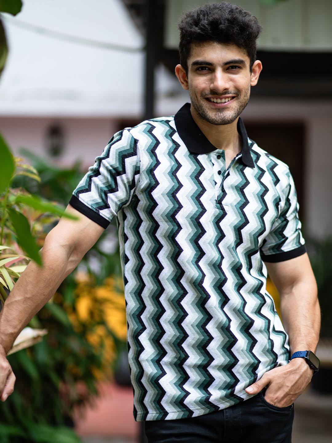 Buy Hidden Loops Men Striped Polo Collar Cotton Slim Fit T Shirt - Tshirts for Men 32787264 | Myntra