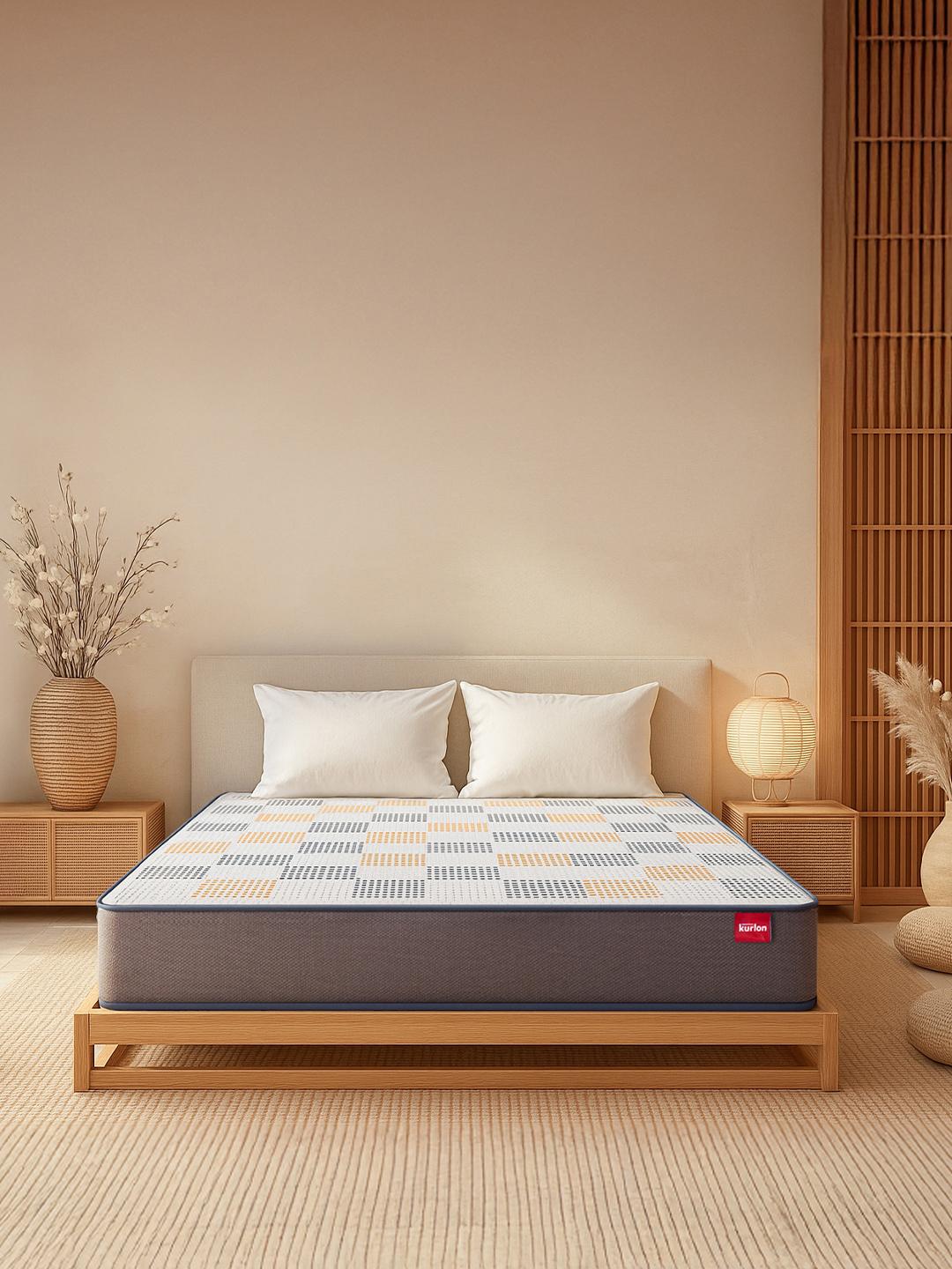 Buy KURLON Dual Mattress 4 Inch King Size HR Foam Mattress 75 Inch X 70 ...