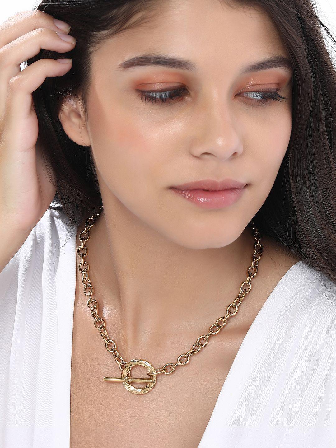 Buy SOHI Gold Plated The Sol Halo Chain - Necklace And Chains for Women ...