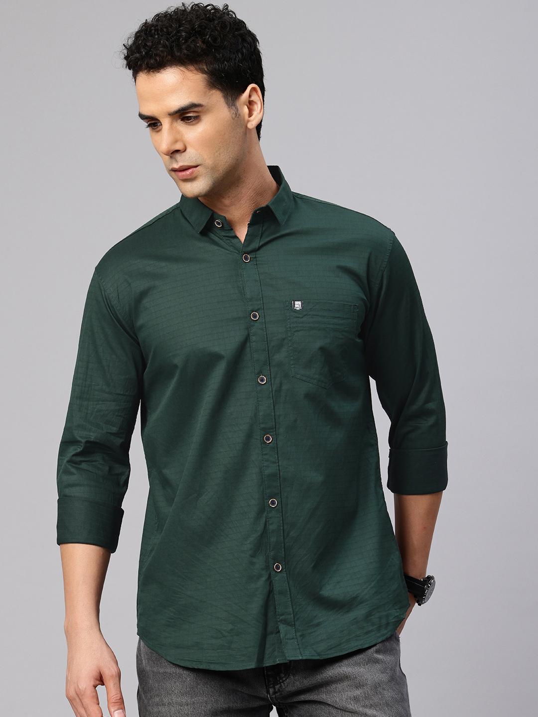 Buy Majestic Man Men Comfort Slim Fit Checked Pure Cotton Casual Shirt ...