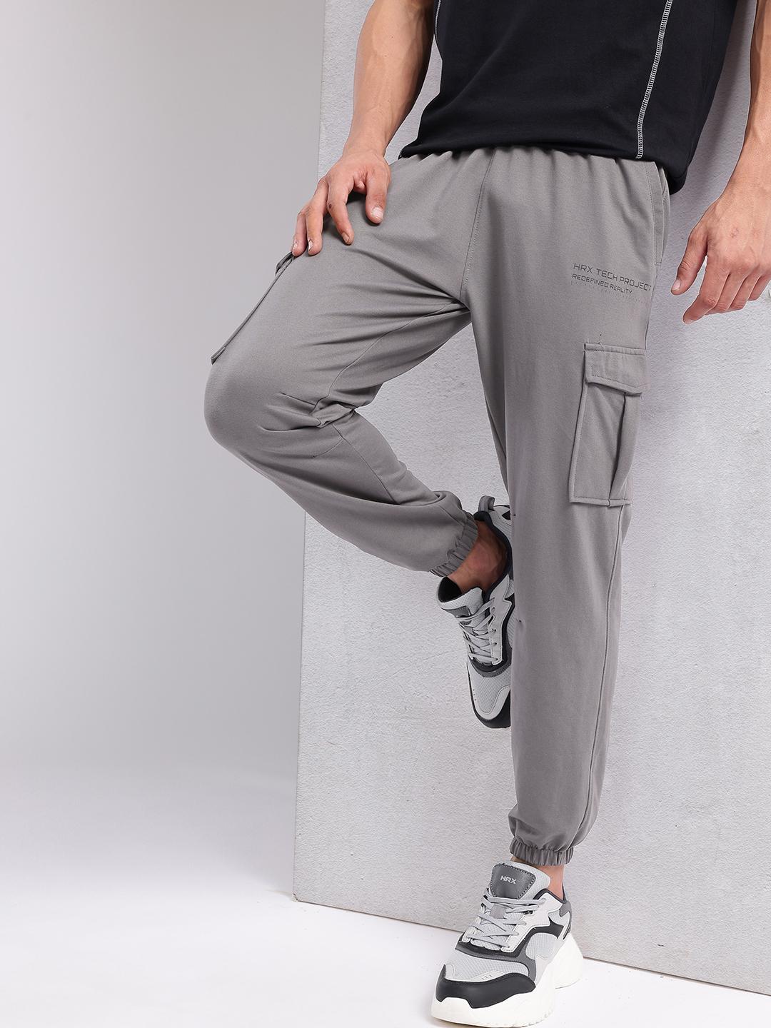 Buy HRX By Hrithik Roshan Men Mid Rise Cargo Style Lifestyle Joggers ...