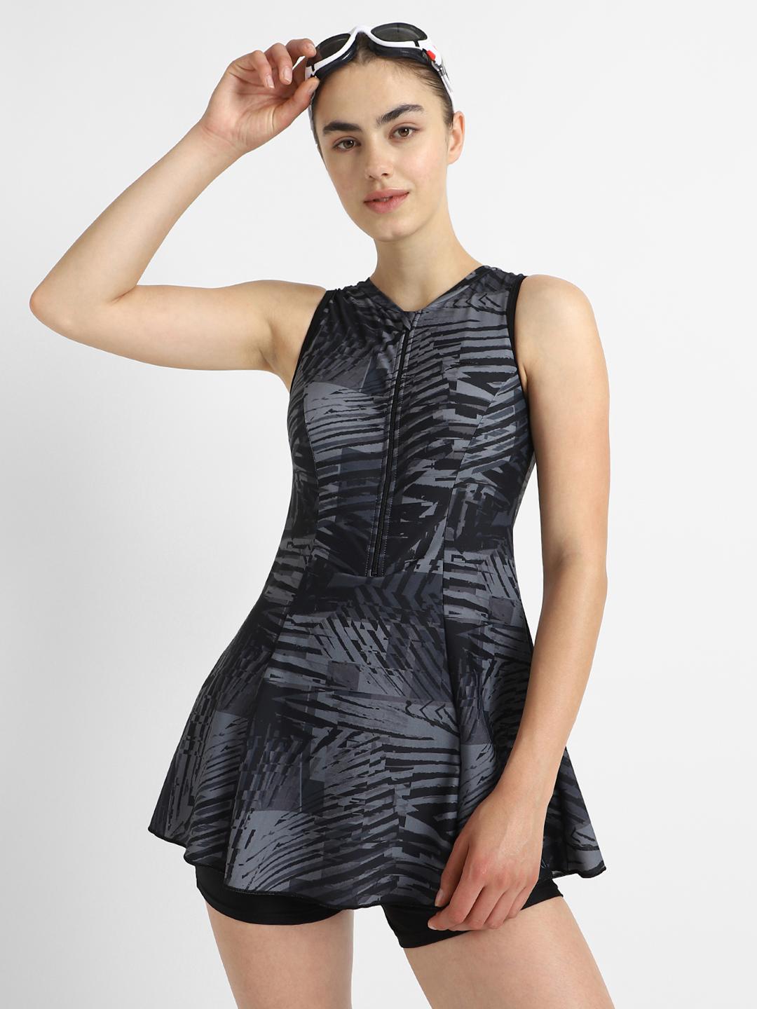 Buy Speedo Women Endurance10 UPF 40+ Printed Closedback Swimdress With ...