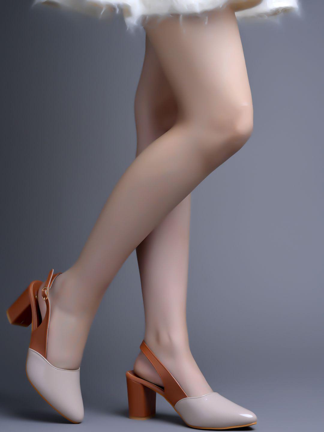 Buy Shoetopia Girls Colourblocked Block Pumps - Heels for Girls ...