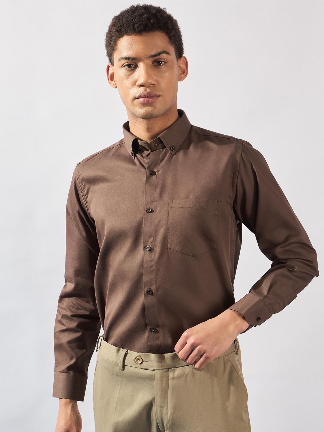 Buy DENNISON Men Button Down Collar Formal Shirt - Shirts for Men ...