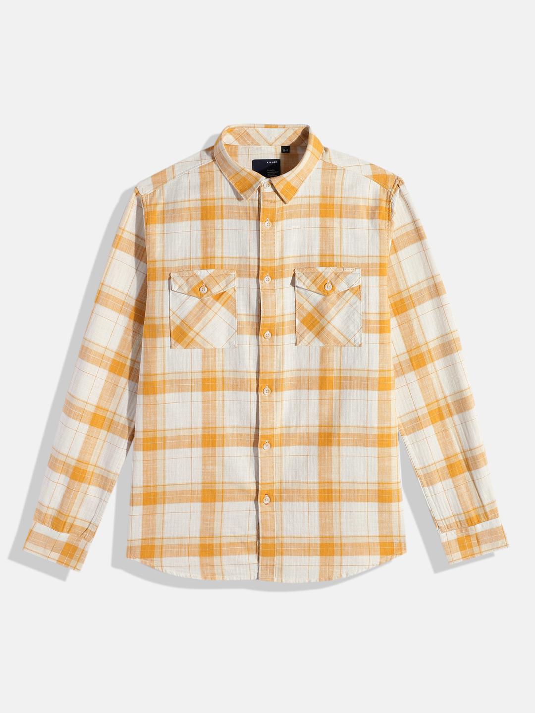 Buy JUNIOR KILLER Boys Checked Flannel Pure Cotton Casual Shirt ...