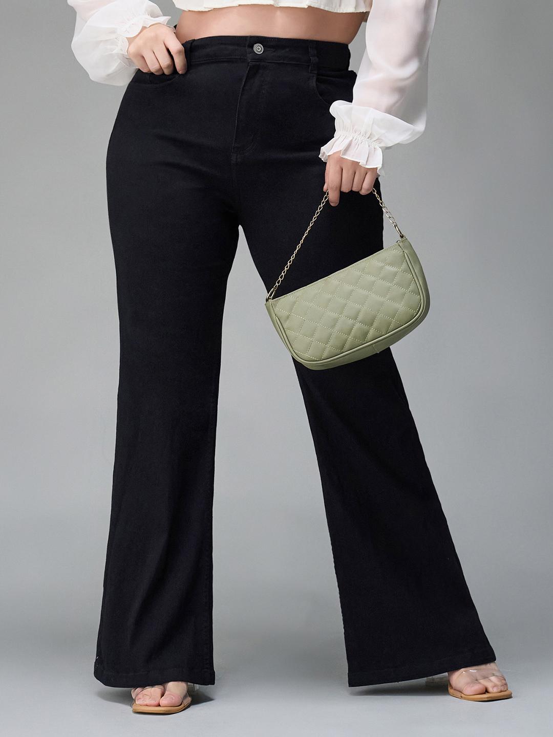 Buy Miss Chase A+ Women Plus Size Wide Leg High Rise Heavy Fade ...