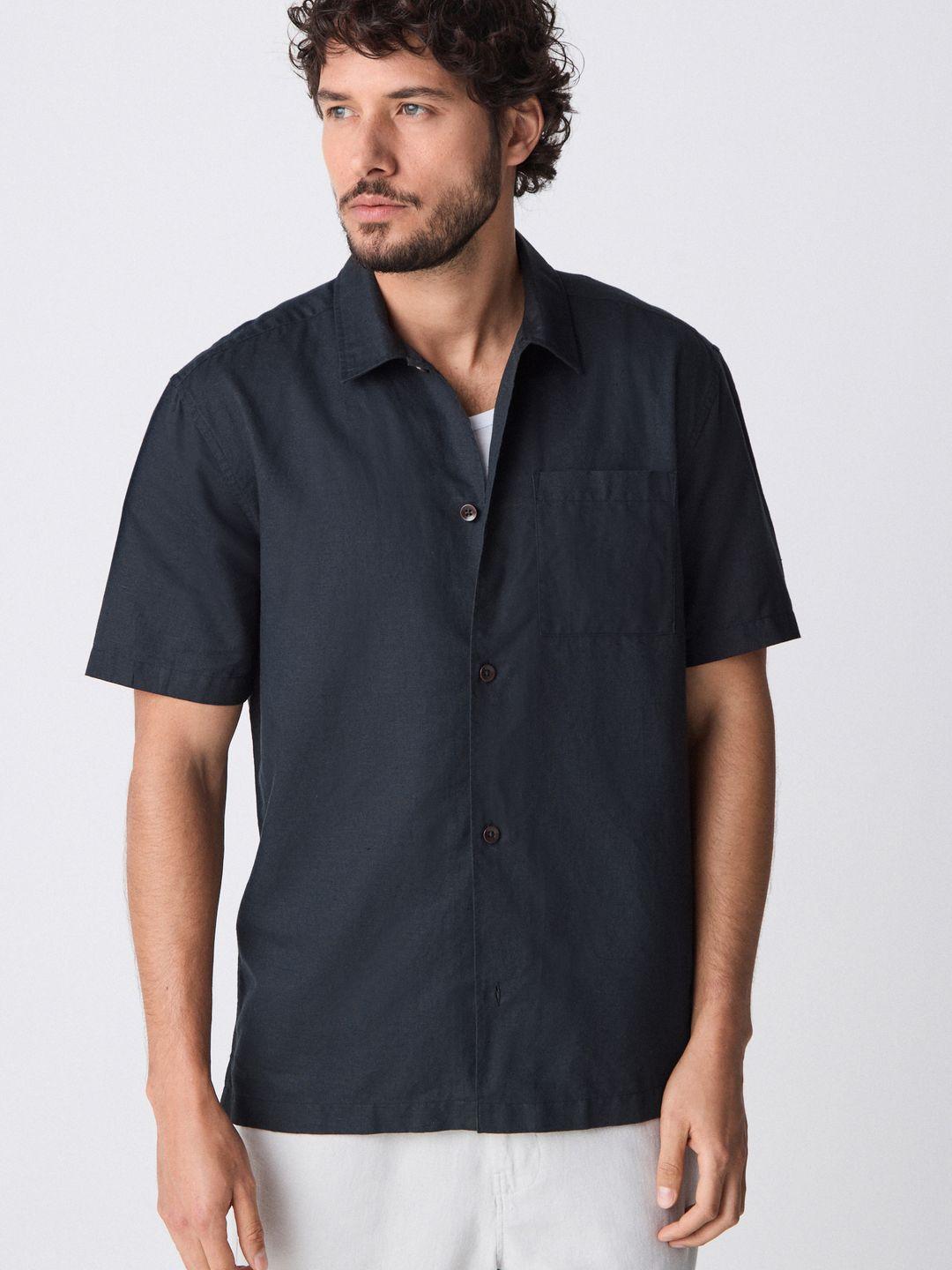 Buy NEXT Standard Fit Cotton Linen Shirt - Shirts for Men 33154246 | Myntra