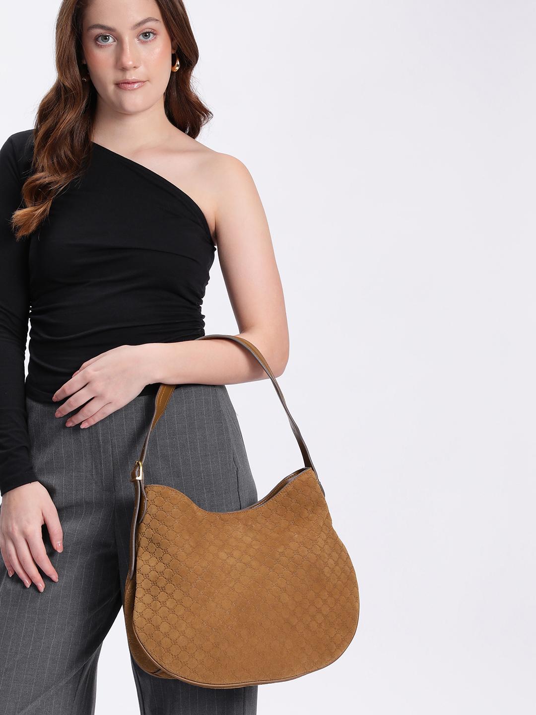 Buy MANGO Textured Leather Structured Tote Bag - Handbags for Women ...