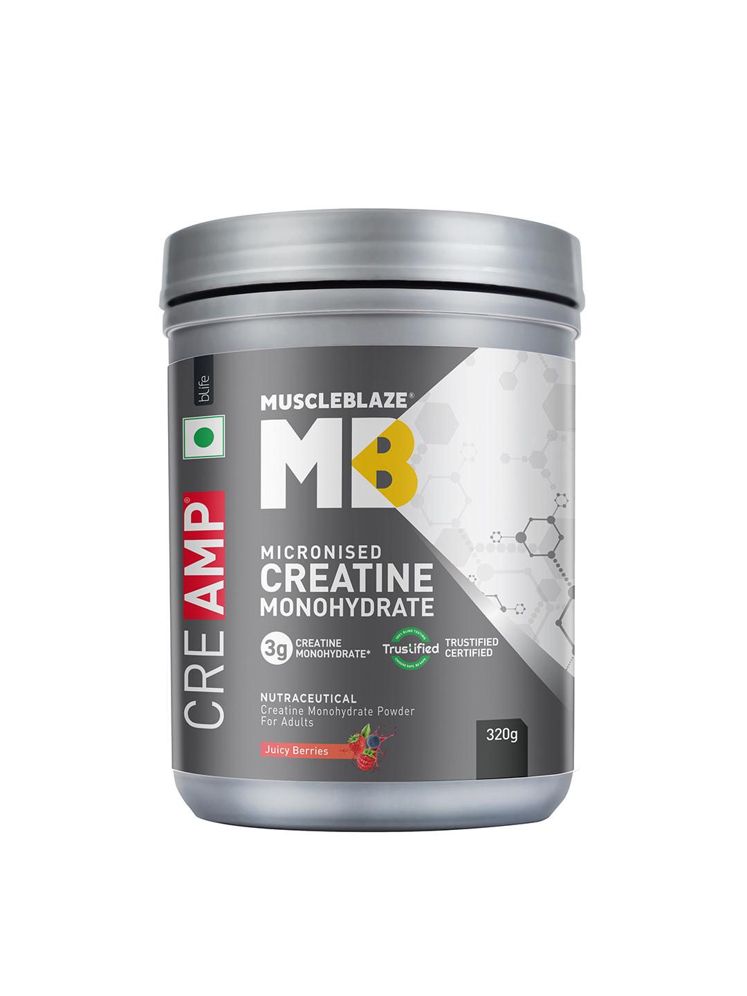 Buy MuscleBlaze Micronised Creatine Monohydrate CreAMP Juicy Berries ...