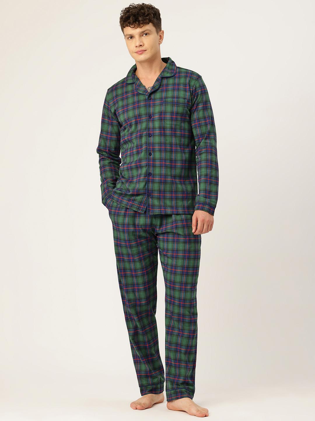 Buy Nite Flite Men Checked Night Suit - Night Suits for Men 33196995 ...