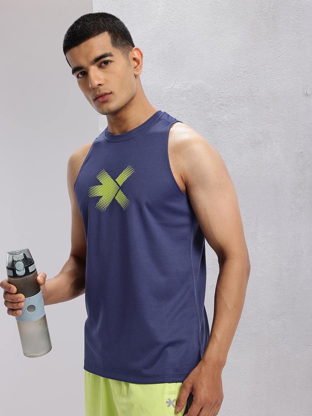 Buy HRX By Hrithik Roshan Brand Logo Printed Rapid Dry Running T Shirt ...