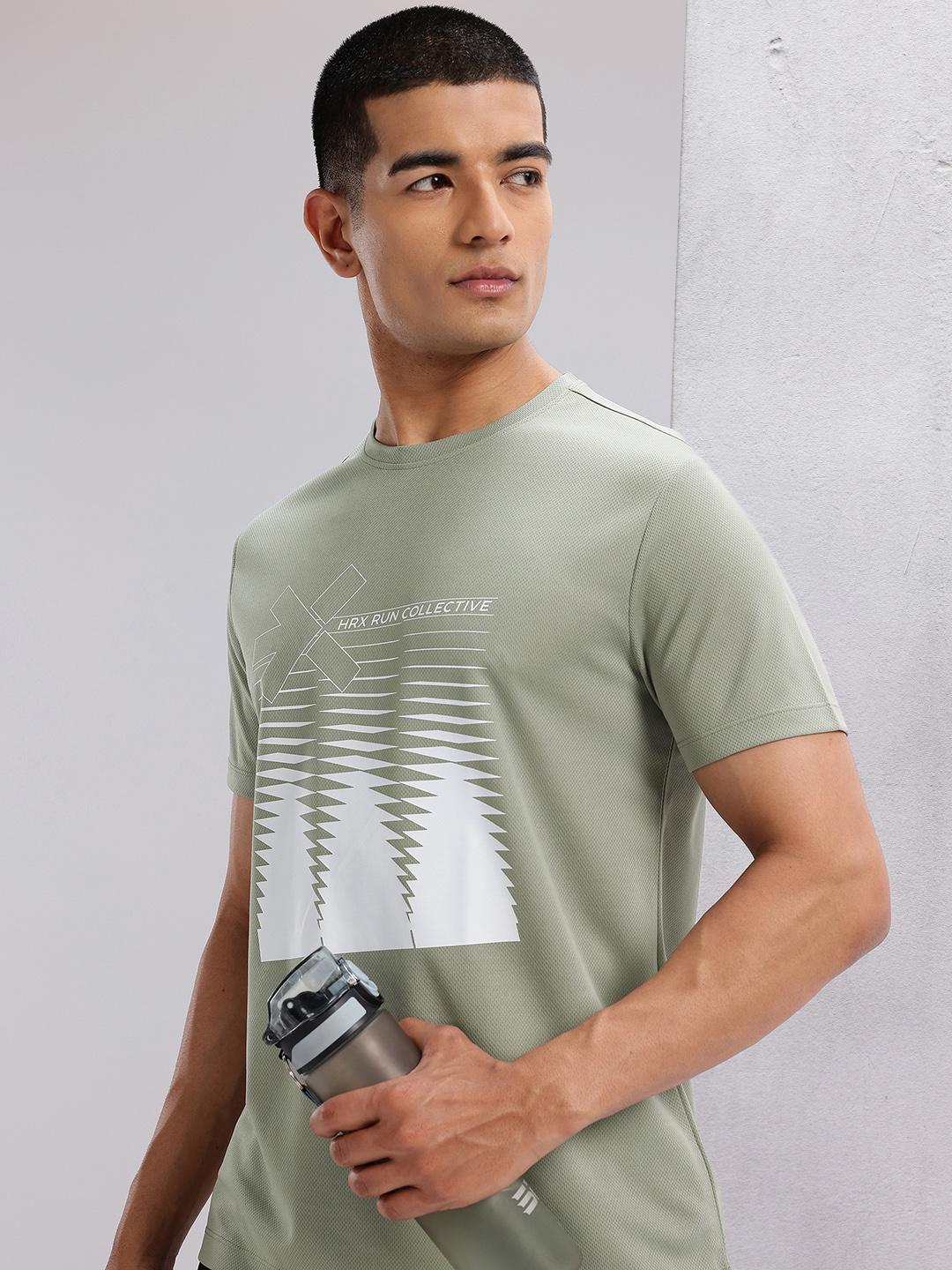 Buy HRX By Hrithik Roshan Graphic Printed Perforated Rapid Dry Running ...