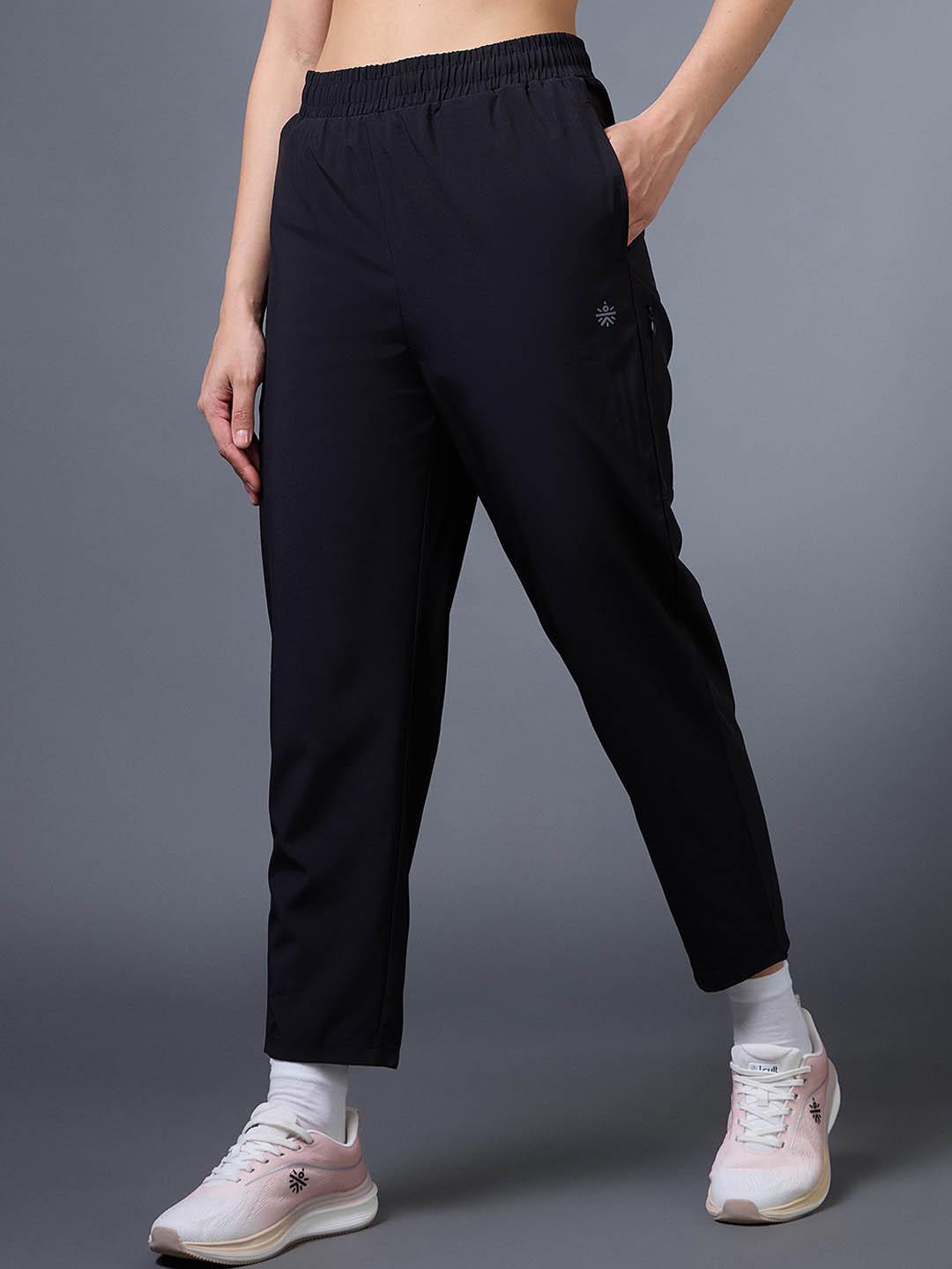 Buy CULT Women Black Run Elevate Cropped Trackpants - Track Pants for ...