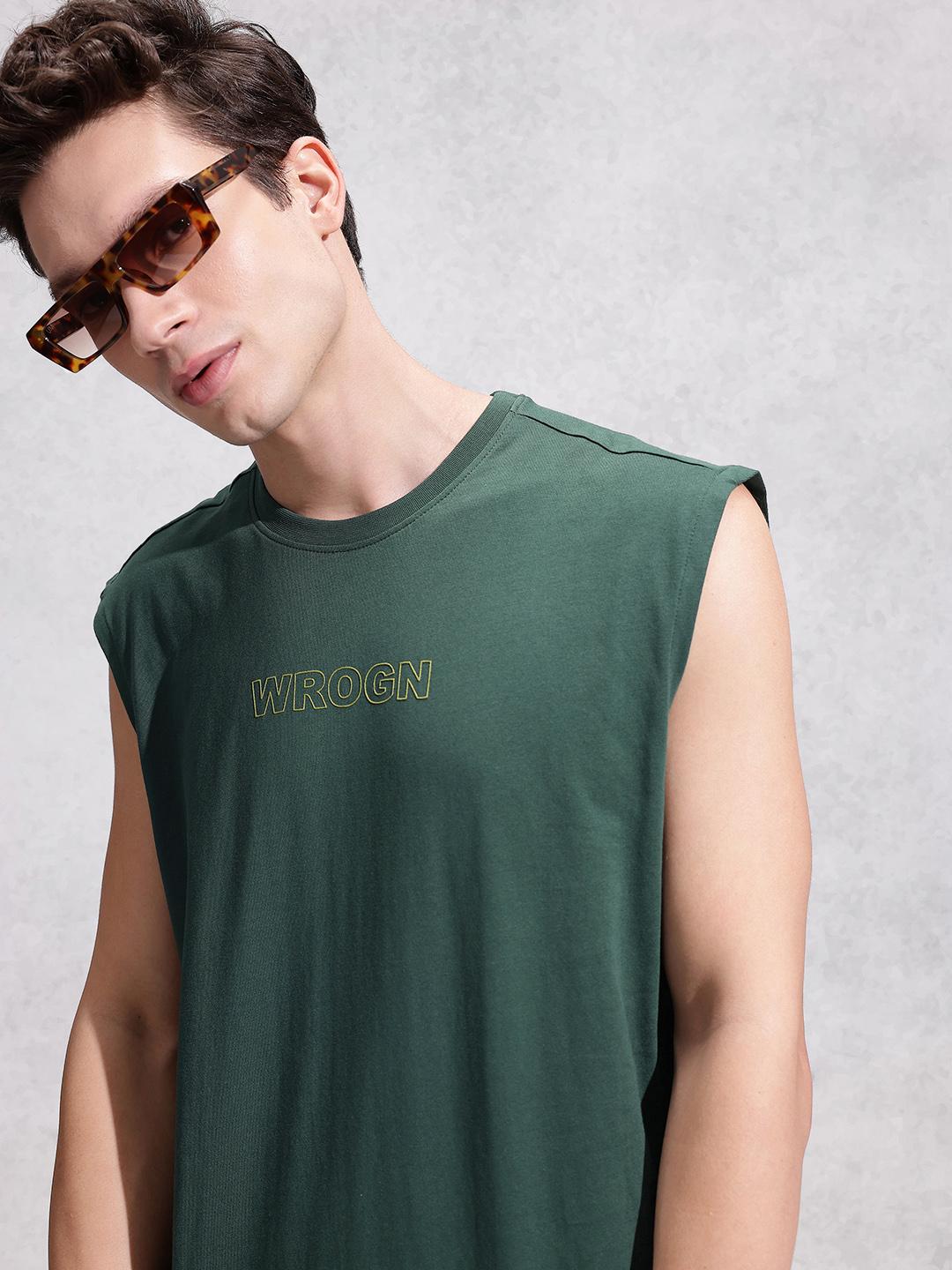 Buy WROGN Brand Logo Printed Pure Cotton Oversized T Shirt - Tshirts ...