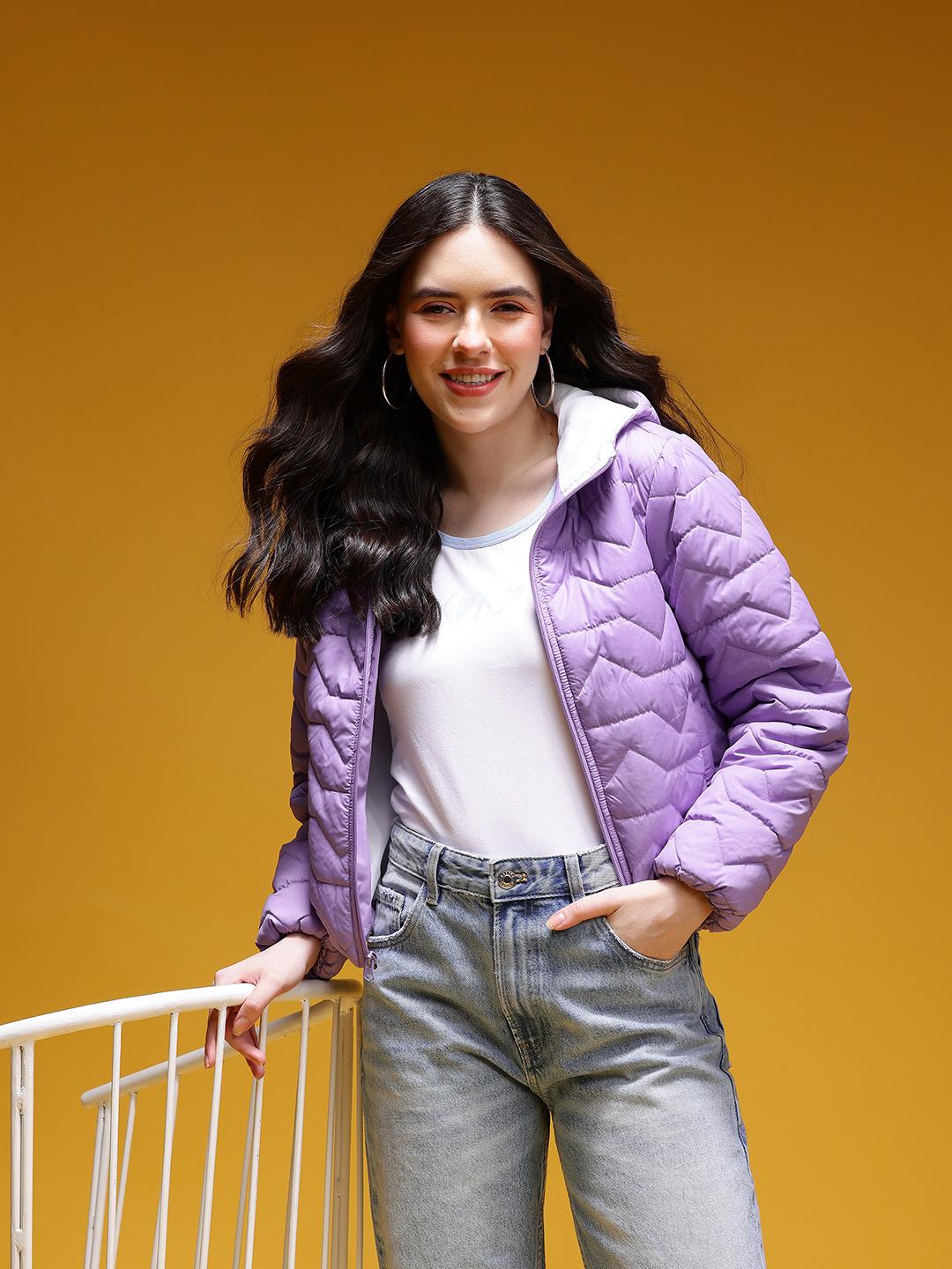 Buy HERE&NOW Hooded Quilted Jacket - Jackets for Women 33320750 | Myntra