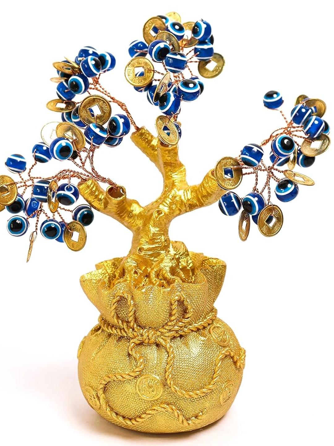 Buy The Spiritual Living Evil Eye Tree Blue Stone Natural Living Room ...