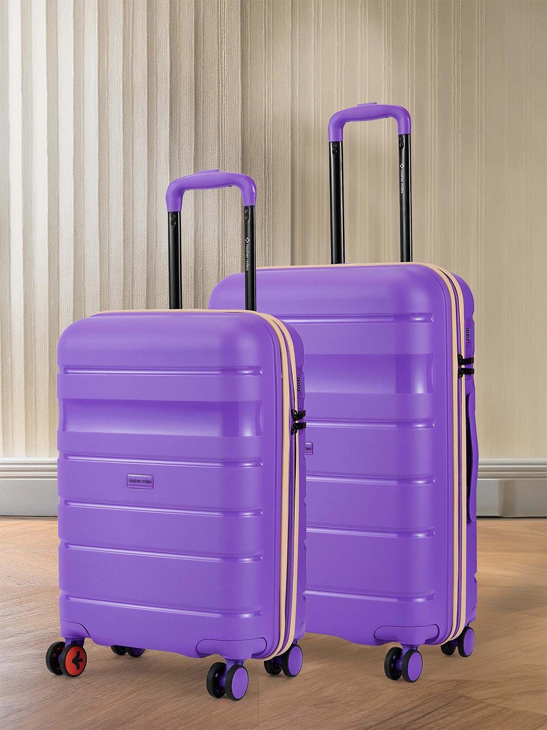 Buy Nasher Miles Jupiter Hard Sided Polypropylene Set Of 2 Purple ...