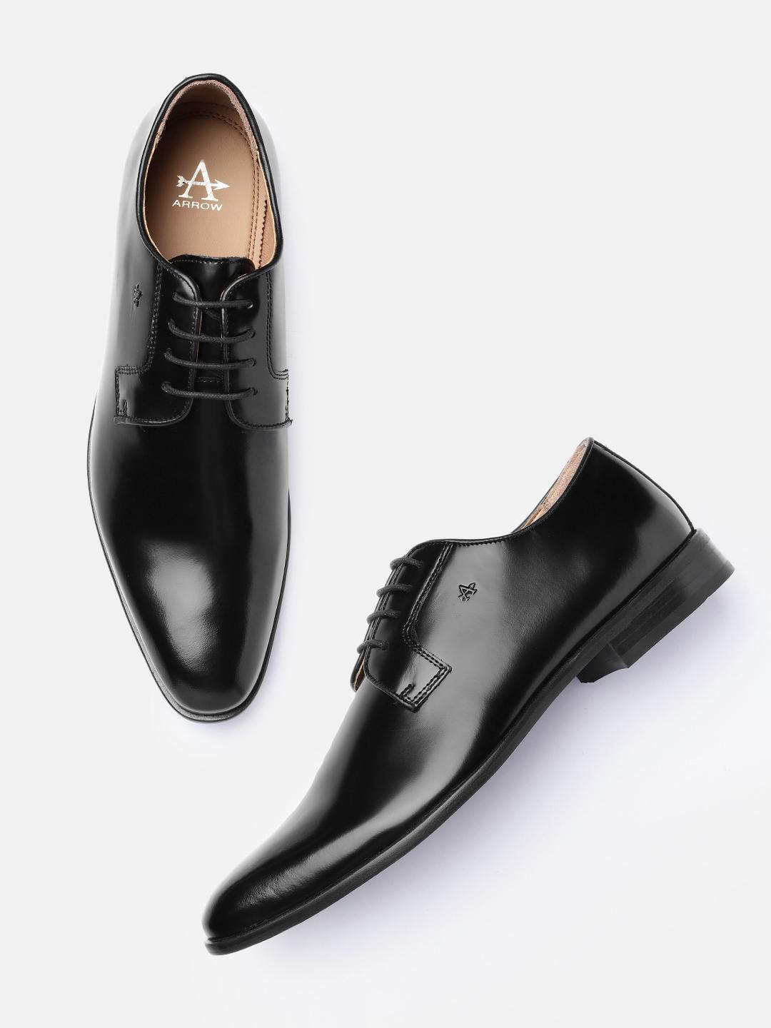 Buy Arrow Men Pointed Toe Leather Formal Derbys - Formal Shoes for Men ...
