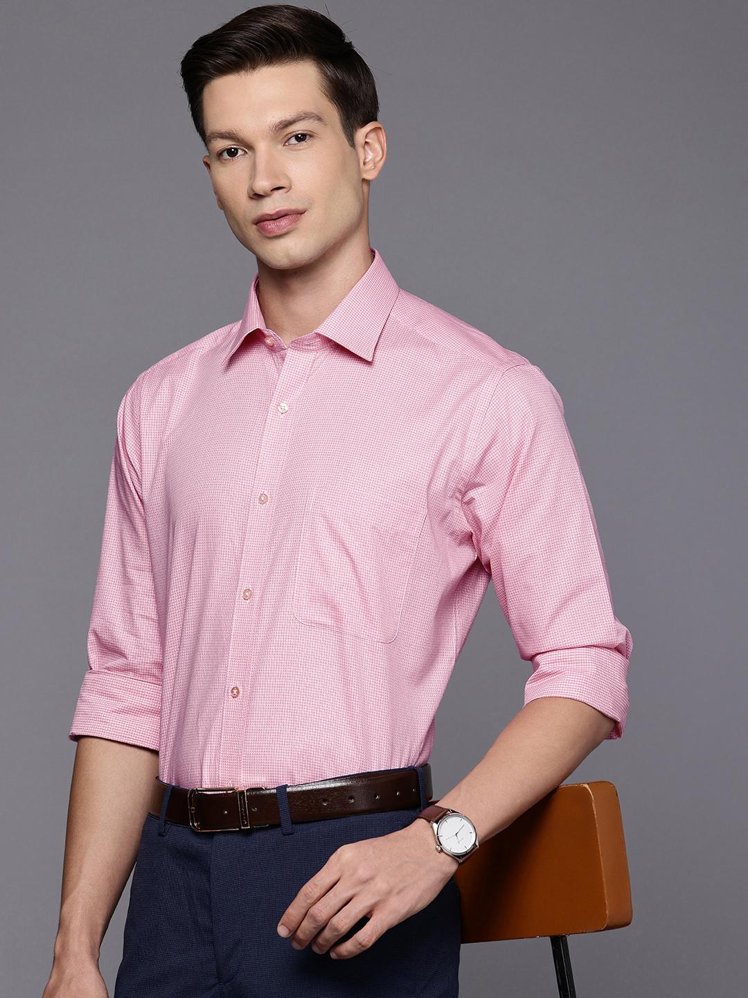 Buy Raymond Slim Fit Checked Pure Cotton Formal Shirt - Shirts for Men ...