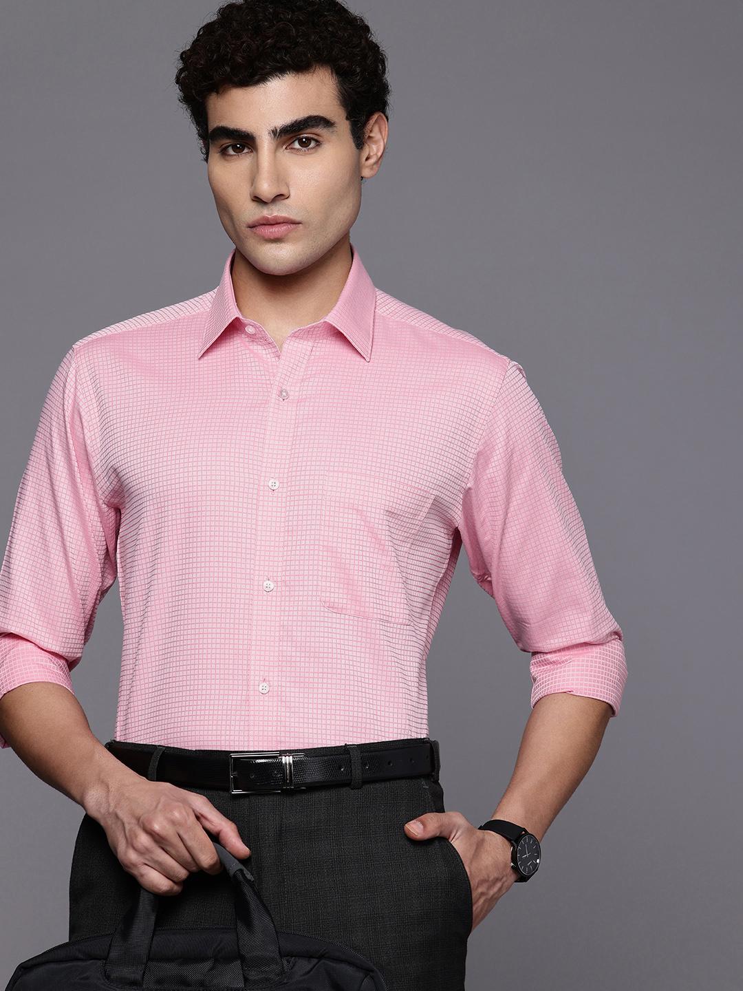 Buy Raymond Pure Cotton Checked Slim Fit Formal Shirt - Shirts for Men ...