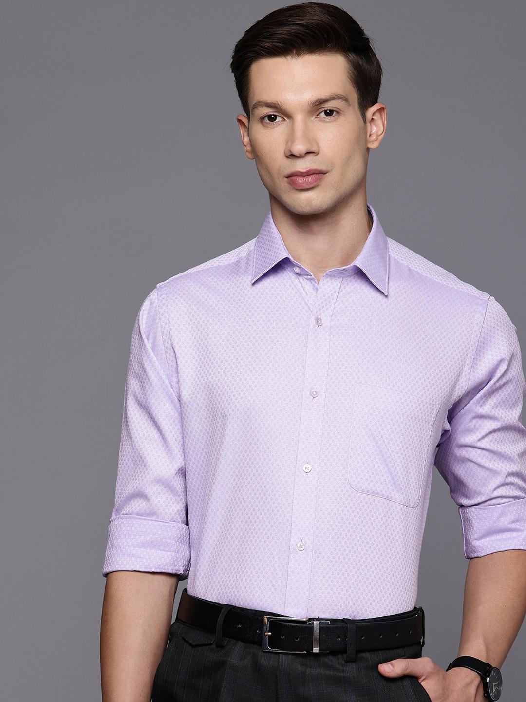 Buy Raymond Slim Fit Textured Pure Cotton Formal Shirt - Shirts for Men ...