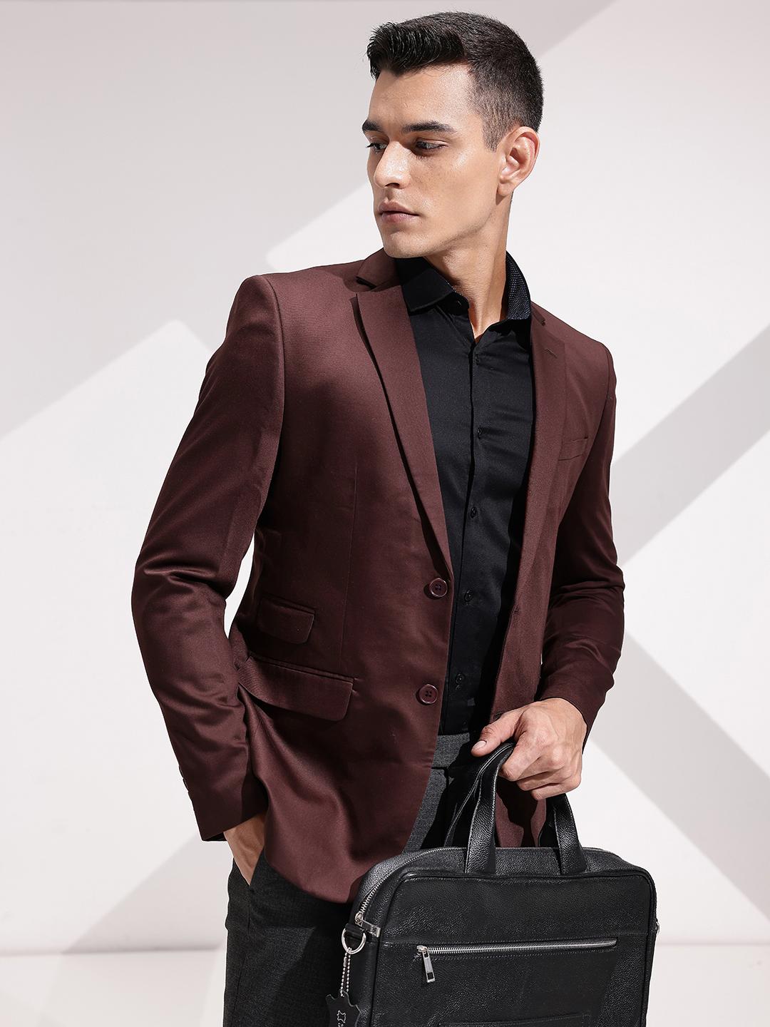 Buy INVICTUS Slim Fit Single Breasted Smart Casual Blazer - Blazers for ...