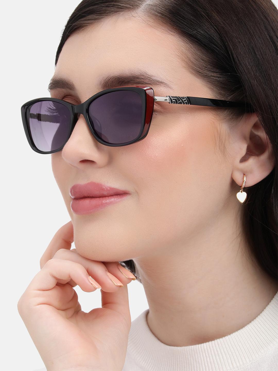 Buy Carlton London Multi Toned With Polarised Lens Butterfly Sunglass ...