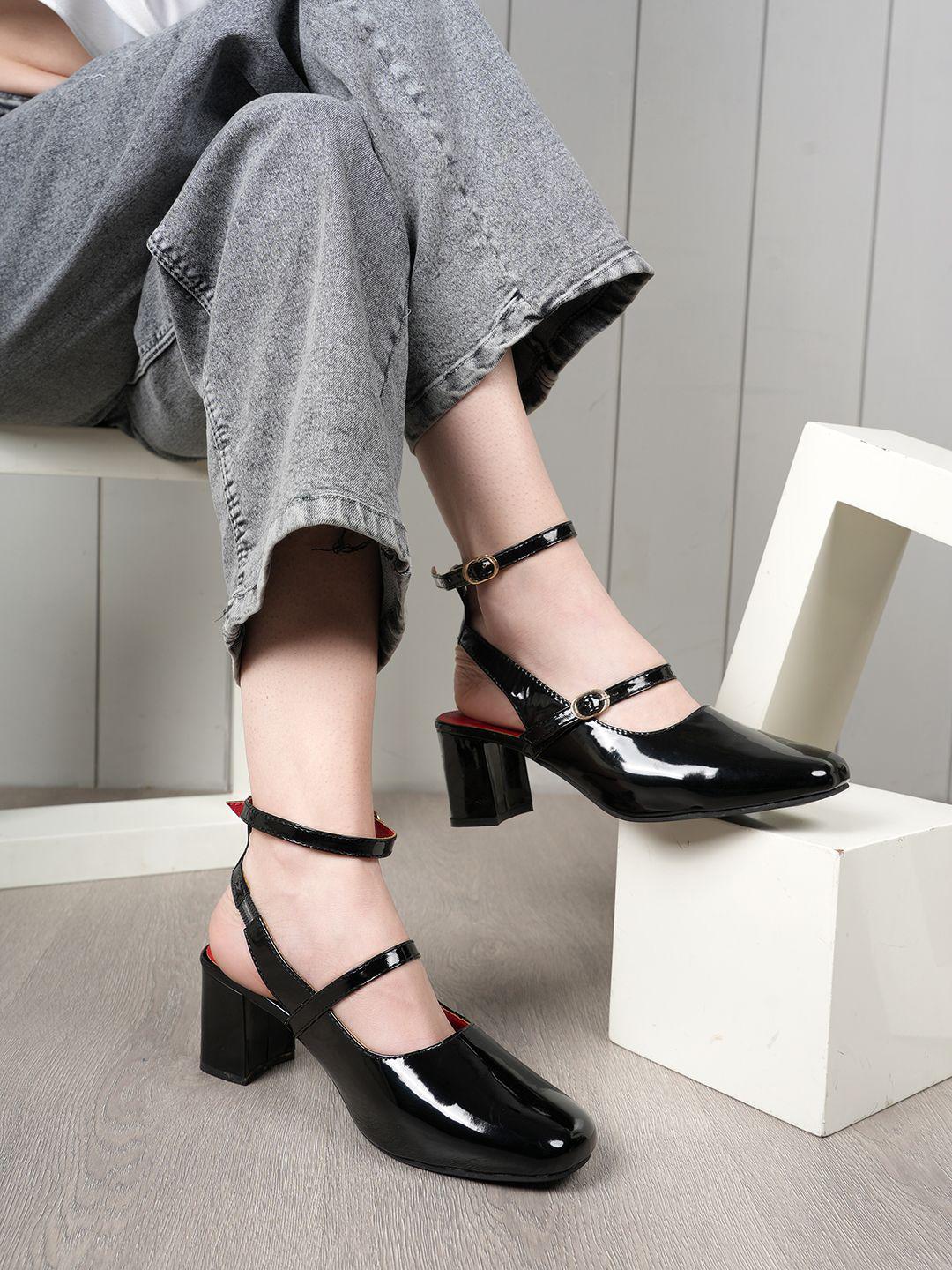Buy DressBerry Women Block Heel Mary Janes With Ankle Loop - Heels for ...