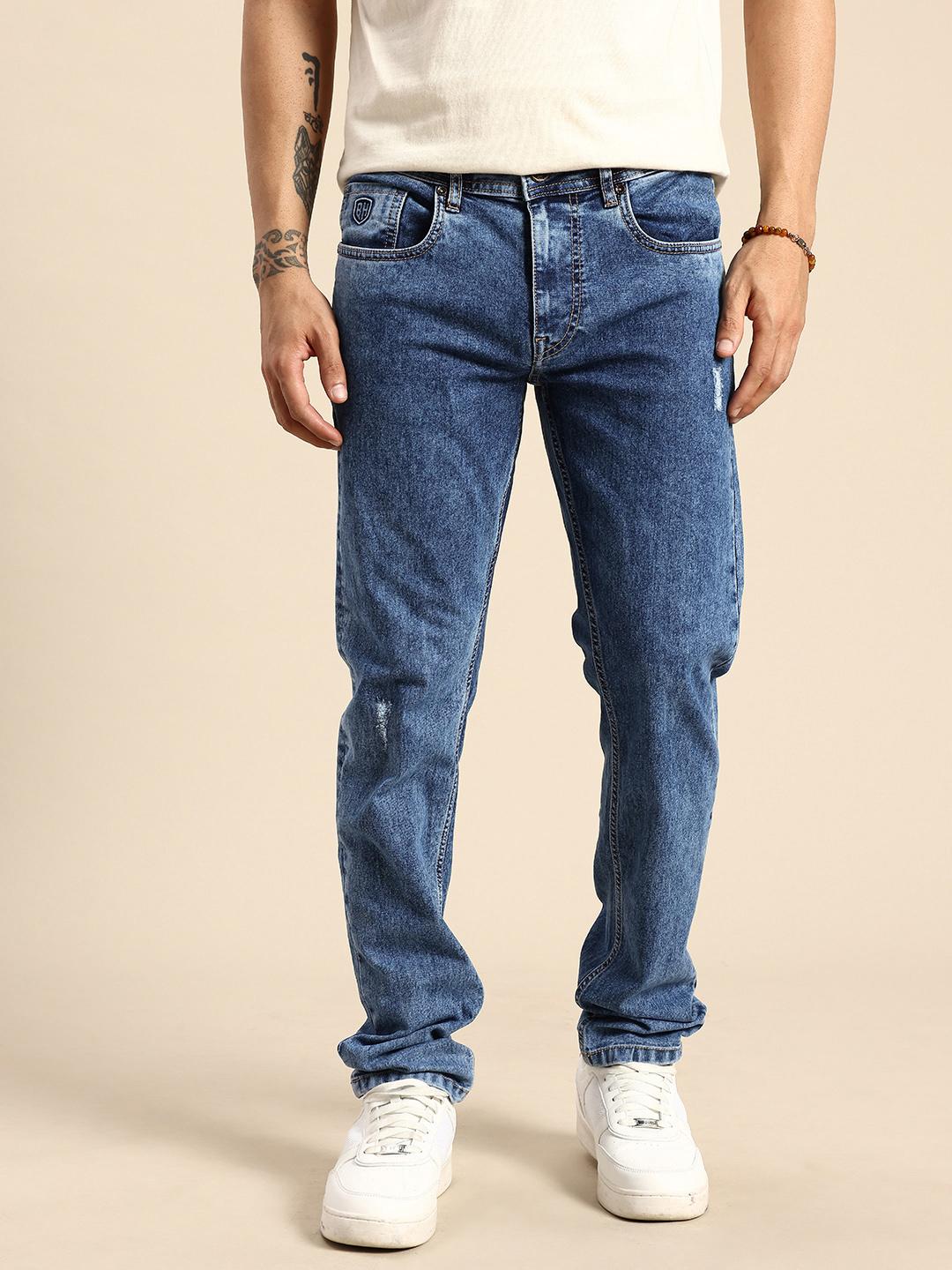 Buy Being Human Men Slim Fit Heavy Fade Stretchable Jeans - Jeans for ...