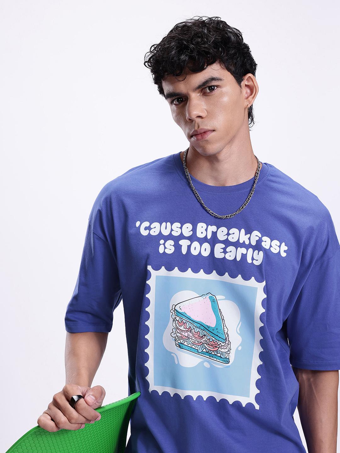 Buy Kook N Keech Typography Printed Drop Shoulder Sleeves Oversized T ...