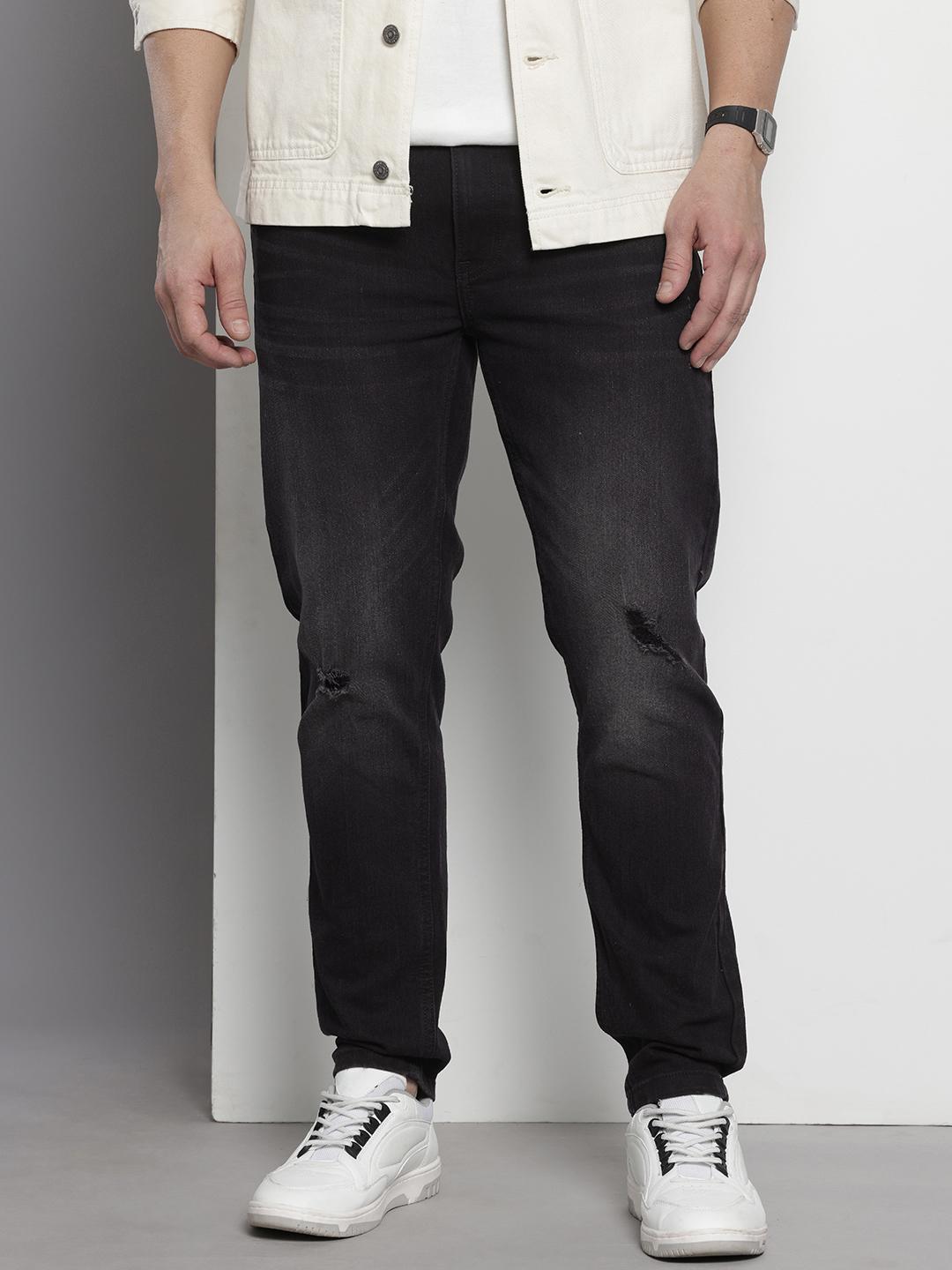 Buy The Indian Garage Co Men Slim Fit Mild Distress Stretchable Jeans ...