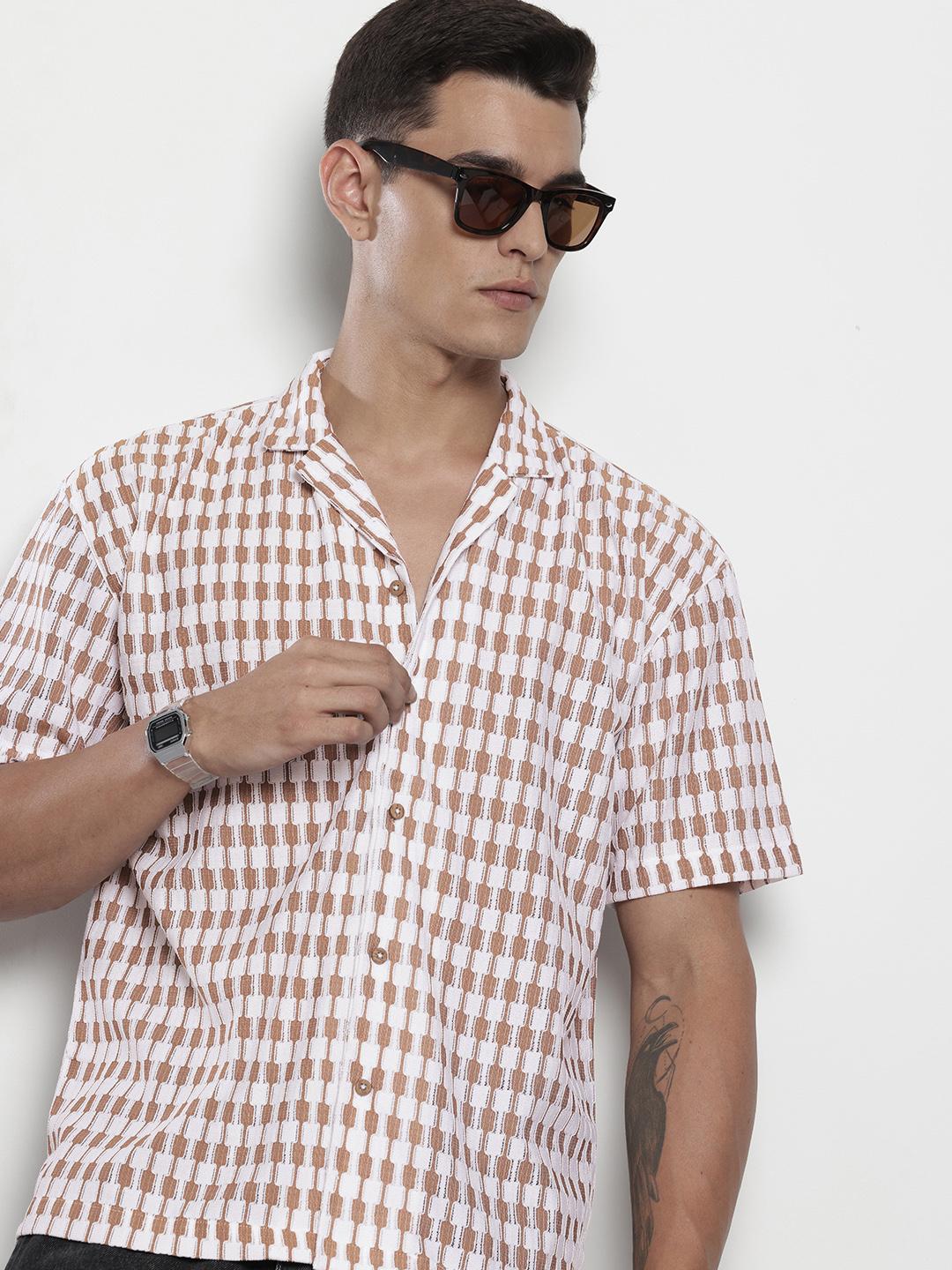 Buy The Indian Garage Co Men Relaxed Fit Self Design Shirt - Shirts for ...